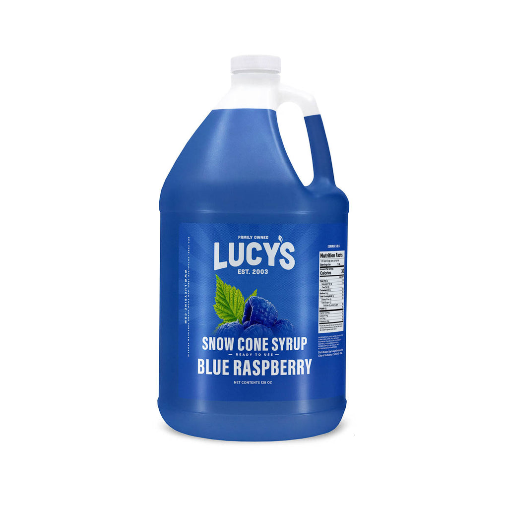 Blue Raspberry Snow Cone Syrup 1 Gallon – Lucy's Inc