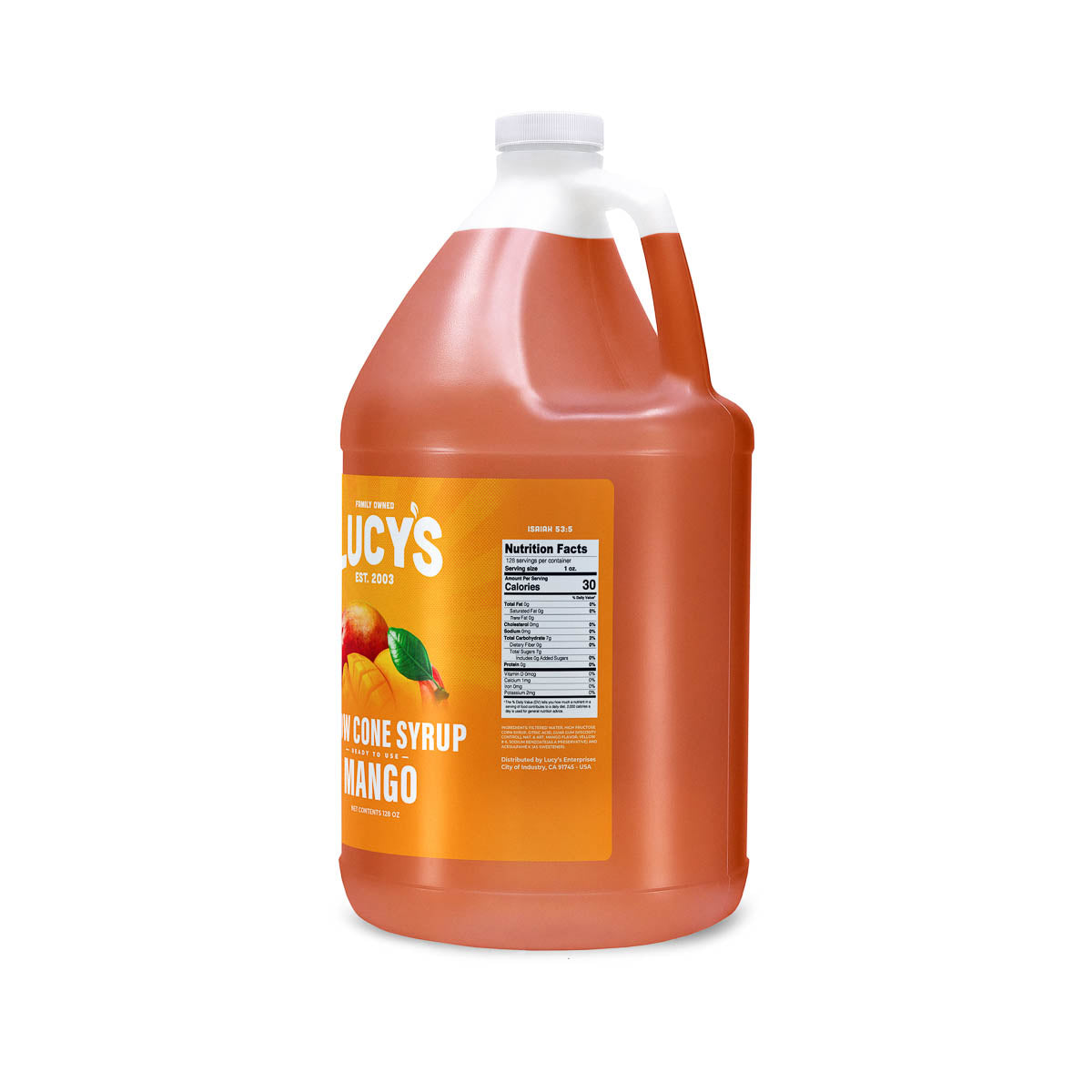 Mango Snow Cone Syrup 1 Gallon – Lucy's Inc